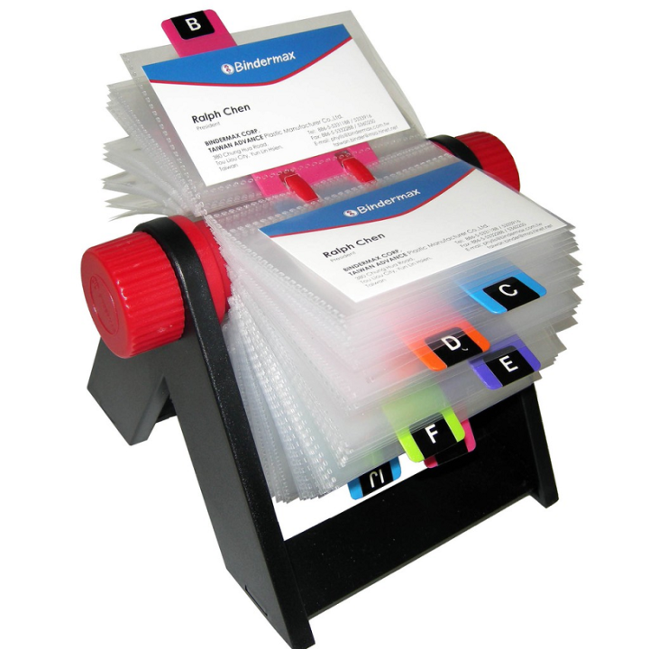 BINDERMAX แท่นเก็บนามบัตร W-1250 เก็บได้ 300 แผ่น Business Card Rotary ...