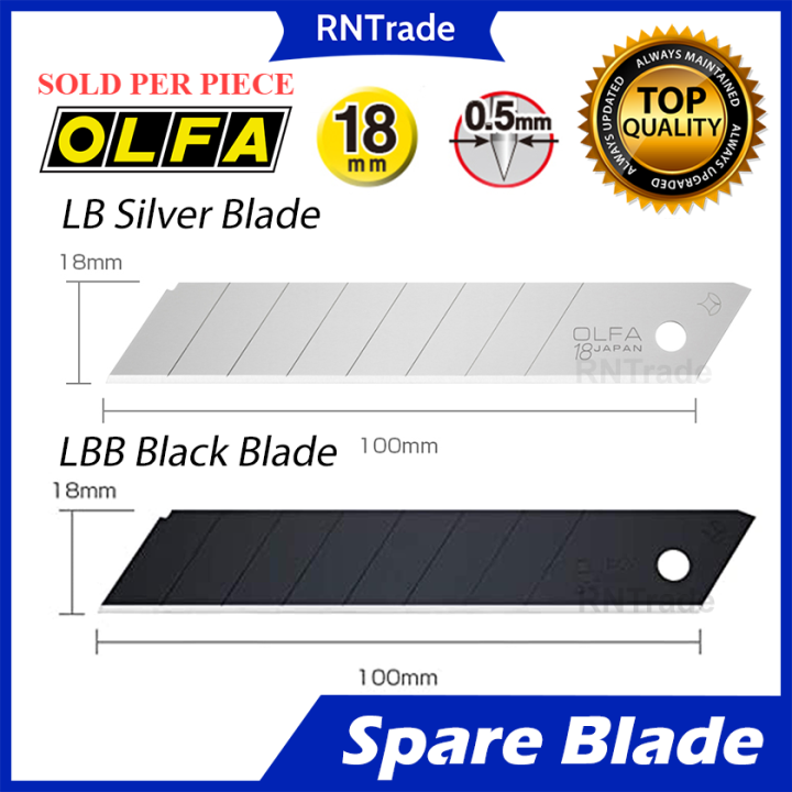 Olfa Cutter Spare Blade 18mm Made In Japan LB-10B, LB-50 LB50, LBB-50 LBB50 (Sold Per Piece ...