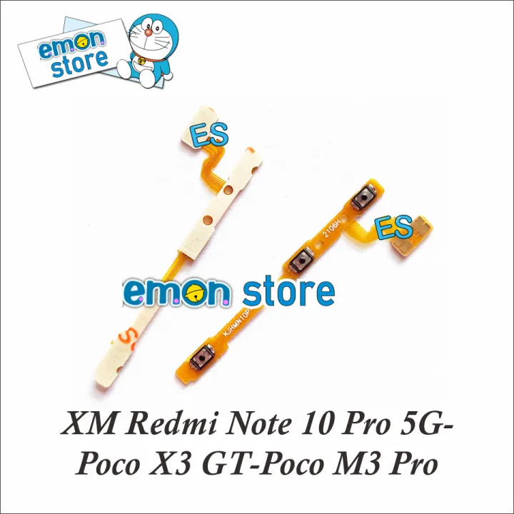Flexible Tombol Power On Off Flexibel Volume Xiaomi Redmi Note 10 Pro 5G Poco X3 GT Poco M3 Pro ...
