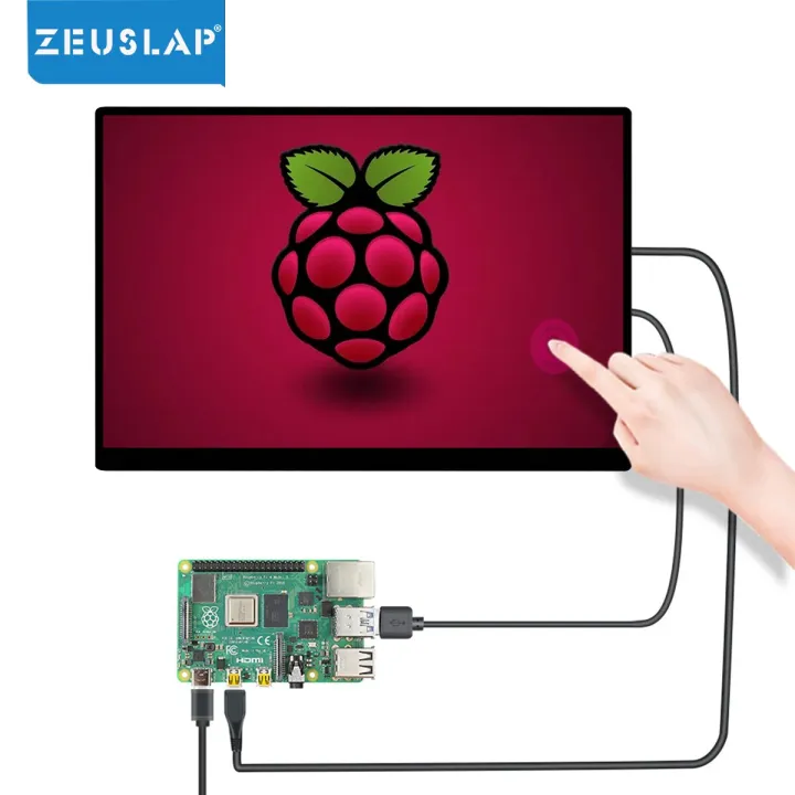 10.5Inch Raspberry Pi 4 Touchscreen Rasberry 3 Portable Monitor Raspi 2 ...