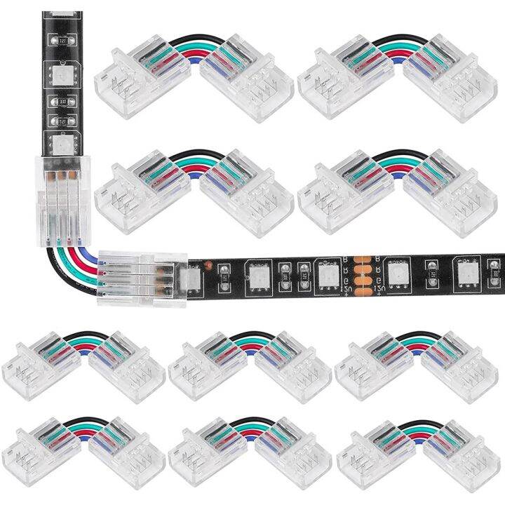 Adjustable Right Angle Corner L Shape LED Connector 2/3/4/5/6 Pin For ...