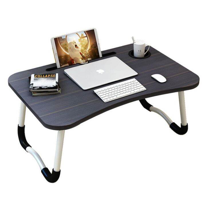 Foldable Lazy Bed Desk/Portable mainstays Laptop Wooden Laptop Table ...
