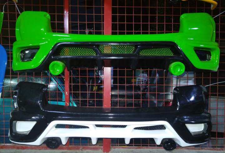 REAR BUMPER FIBER (Black/Yellow and Green/Black and White/Blue) | Lazada PH