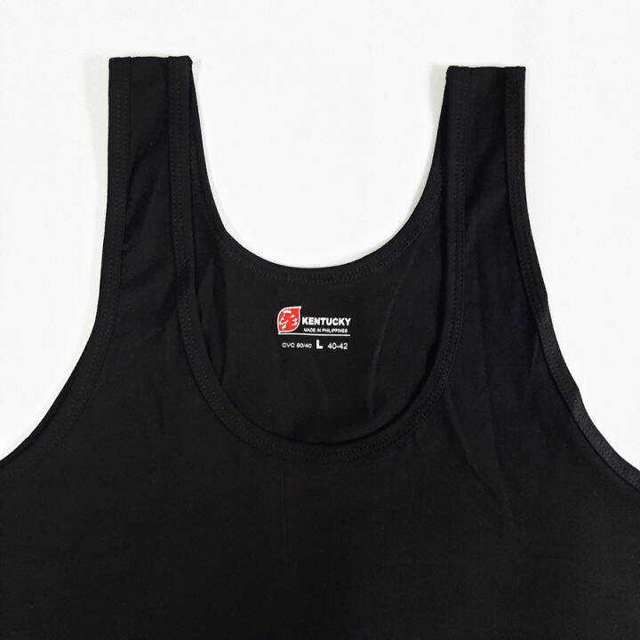 Kentucky Sando Plain Black Cotton for Adult Men | Lazada PH