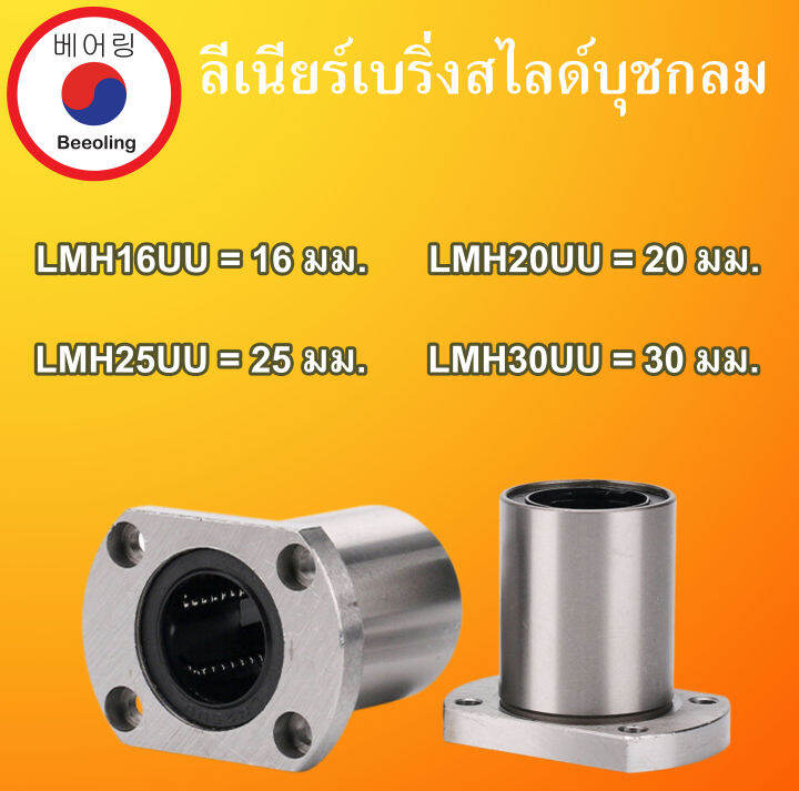 ลีเนียร์เบริ่งสไลด์ LMH 16 20 25 30 UU บุชกลม LINEAR BALL BUSHING LMH16 LMH20 LMH25 LMH30 UU ...