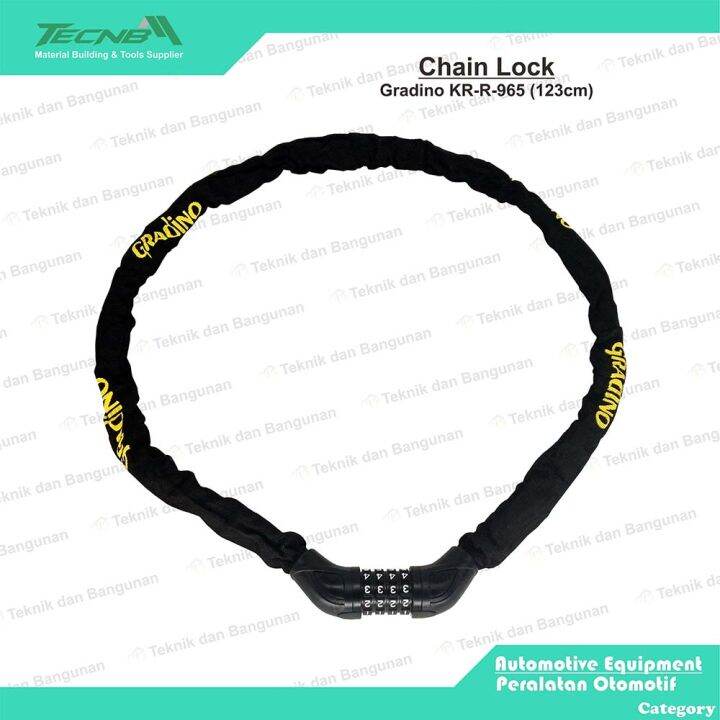 Kunci Gembok Sepeda Motor Rantai Nomor Gradino KR-R-965 | Lazada Indonesia