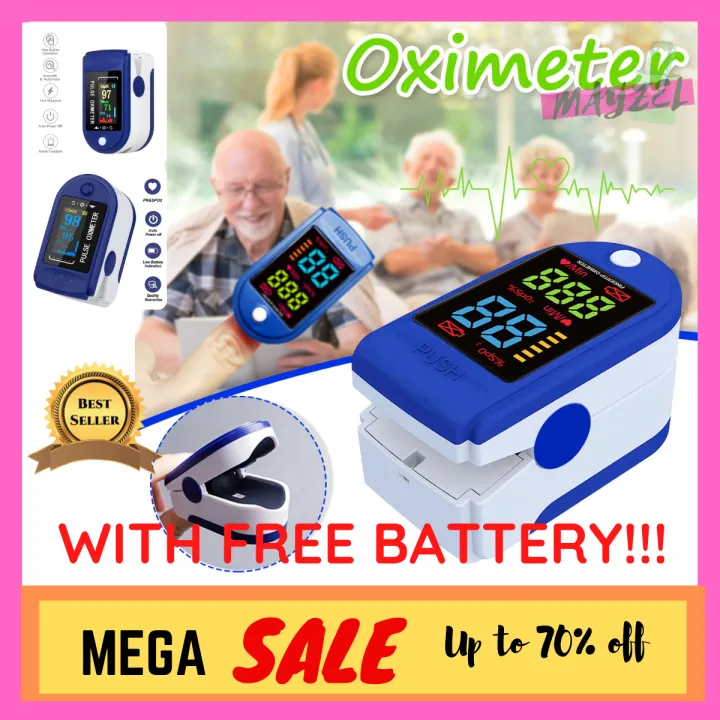 Helcare Fingertip Pulse Oximeter LEDs Digital Display Pulse Rate B-lood ...