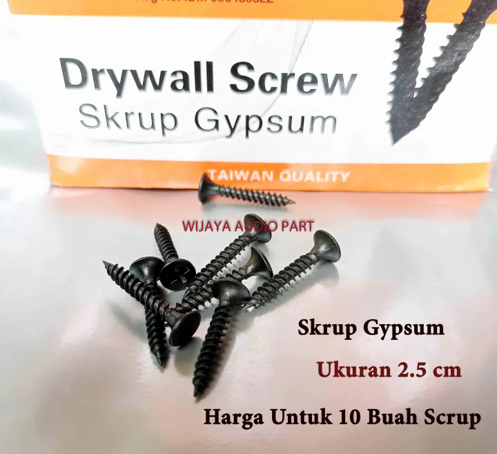 Skrup Gypsum 6 x 1" in 2.5 CM Inch Drywall Screw - Sekrup Gipsum Baut Gypsum - 1 Inch | Lazada ...