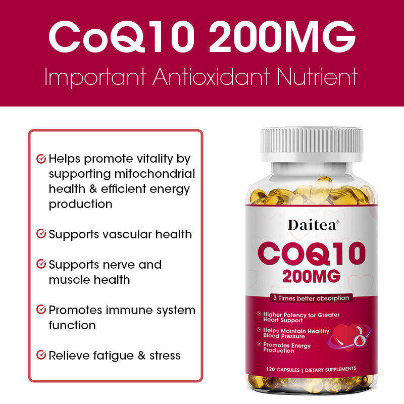 Coenzyme CoQ10 200 Mg 120Sofgels วิตามินเพื่อสุขภาพ หัวใจ แพ็กเก็จใหม่Exp.05/2024 | Lazada.co.th