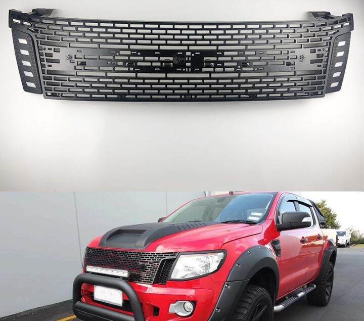 FORD WILDTRAK RANGER T6 GRILL RACING GRILLS FRONT BUMPER WITH LED DRL ...