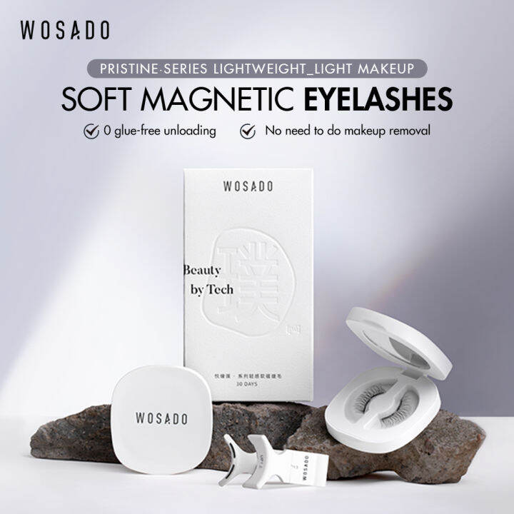 WOSADO Soft Magnetic False Eyelashes Natural Simulation With Magnet ...