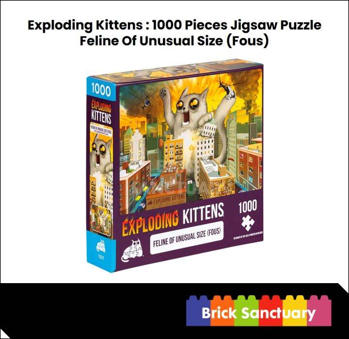 Exploding Kittens : 1000 Pieces Jigsaw Puzzle - Feline Of Unusual Size ...