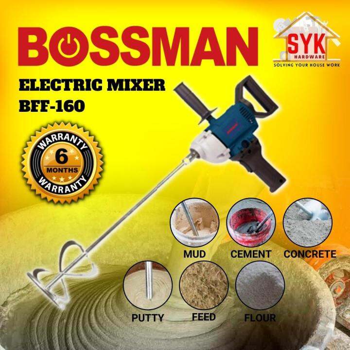 SYK BOSSMAN BFF160 Electric Cement Paint Concrete Hand Mixer Blender ...