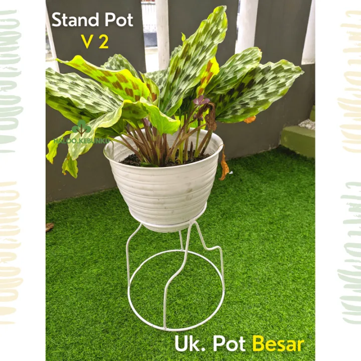 PROMO! Standing Pot Besi Bunga & Tanaman ukuran Besar model V2 Unik ...