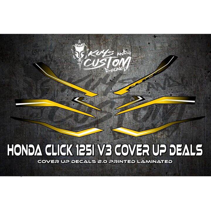 Honda Click 125i V3 Cover Up v3 Decals Sticker | Lazada PH