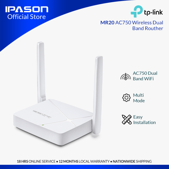 TP-Link Mercusys MR20 AC750 Wireless Dual Band Router | Lazada PH