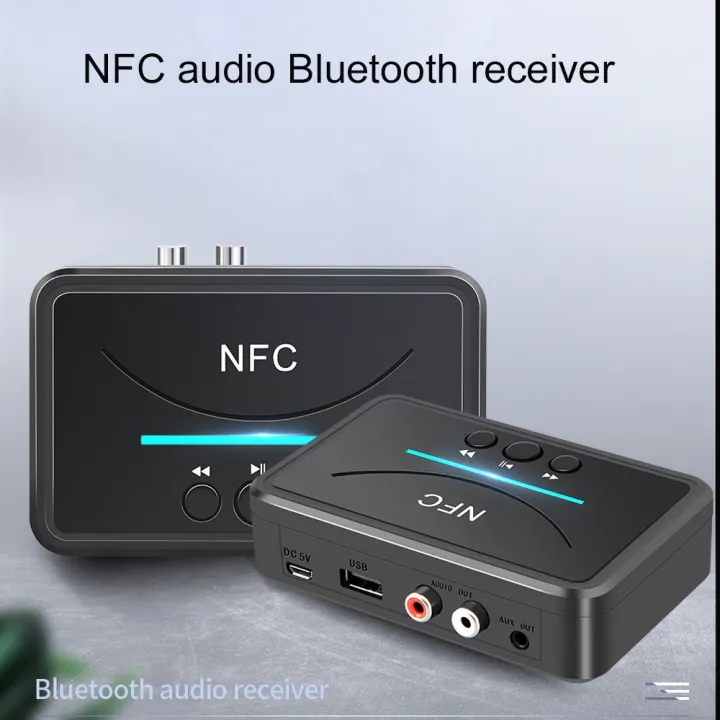 JTKE BT200 NFC Bluetooth 5.0 Audio Receiver Wireless Stereo Bluetooth Audio Adapter 3.5mm AUX ...