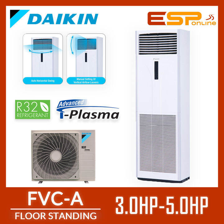 Daikin R32 Floor Standing 3HP-5HP Non Inverter With Advanced iPlasma Technology FVC-A Series ...