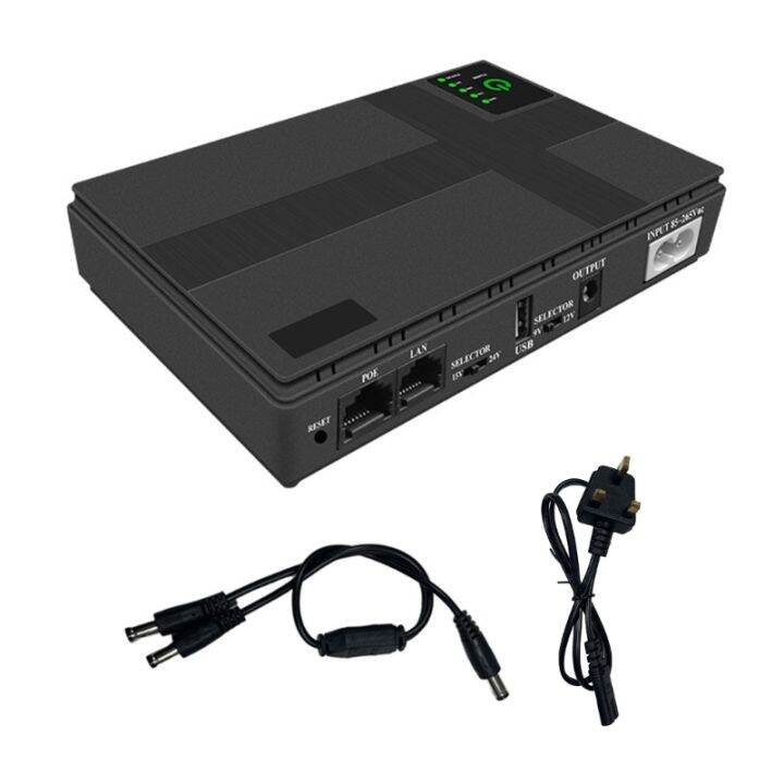 10400mAh Mini UPS 5V 9V 12V Battery Backup Portable Uninterruptible ...