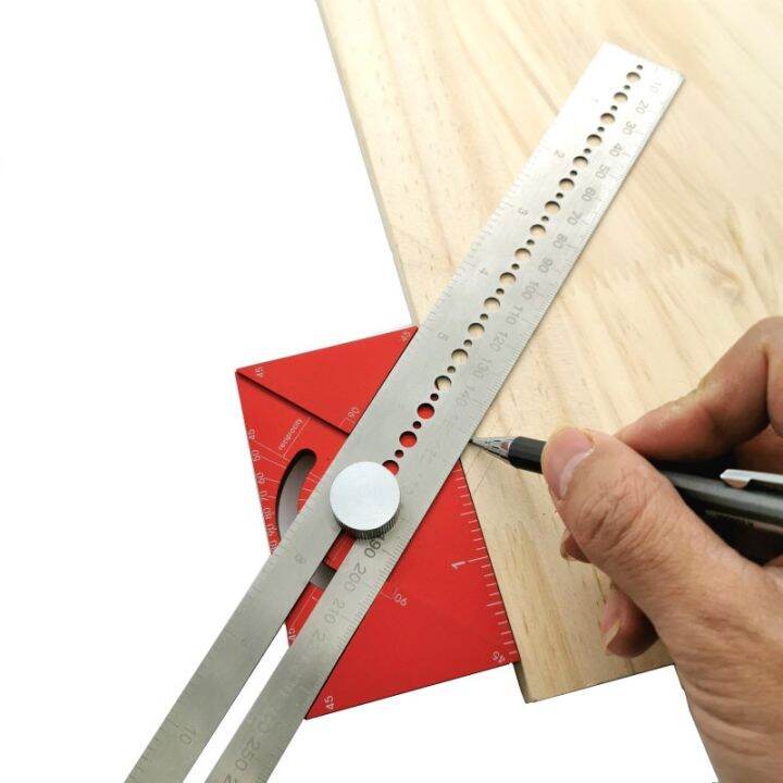 Dividing Line Ruler Angle Ruler Multi-function Scribing Ruler T-type ...