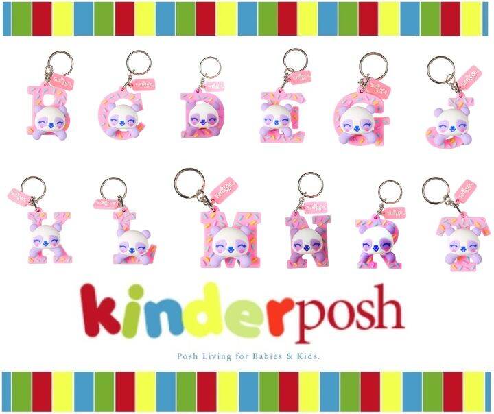 Smiggle Scented 3D Alphabet Keyring - Panda | Lazada PH