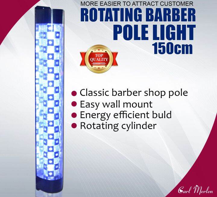 Rotating Barber Pole Lights 150cm Auto Rotate for Barber Shops Salon ...