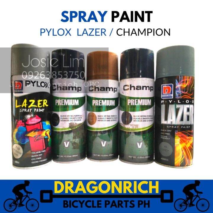 Nippon Paint LAZER Champion Pylox Spray Paint 400cc Metallic Colors ...