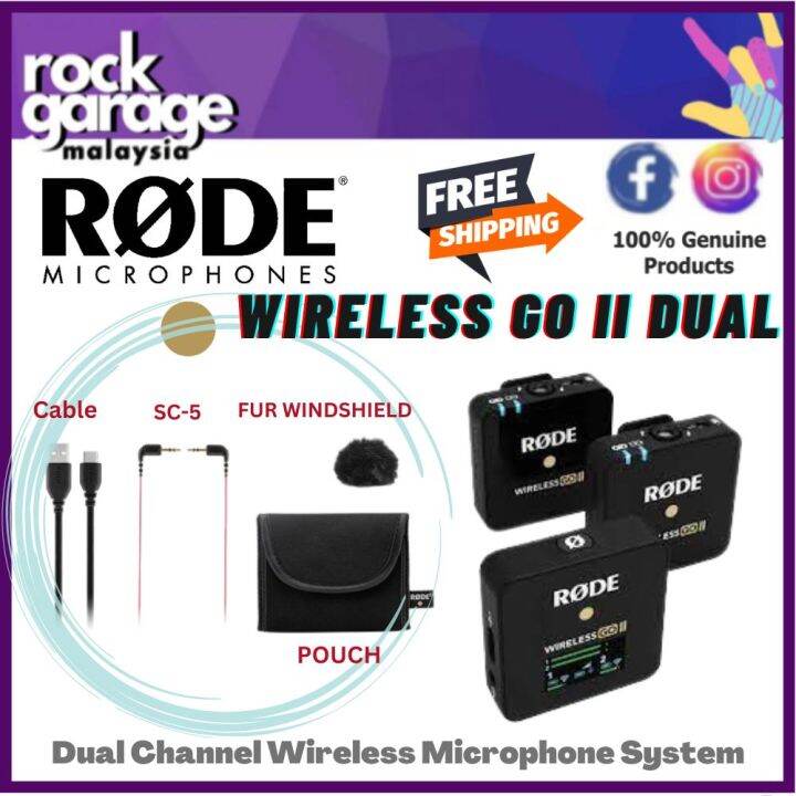 Rode Wireless GO II Dual Channel Wireless Microphone System | Lazada