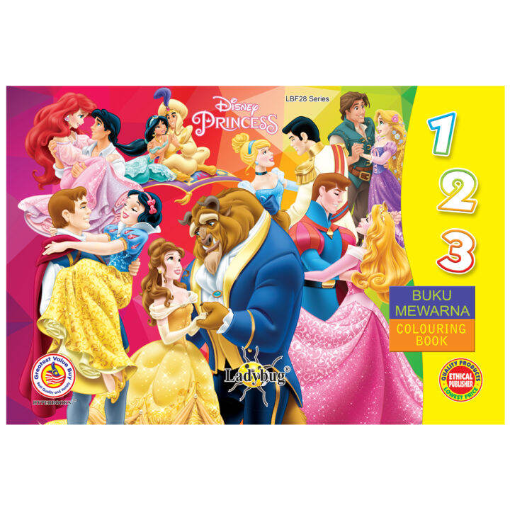 Disney Princess 123 Colouring Book LBF28 SERIES | Lazada