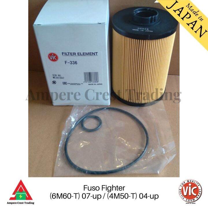 Vic Fuel Filter F-336 for Fuso Fighter (6M60-T) 07-, (4M50-T) OE:16444 ...