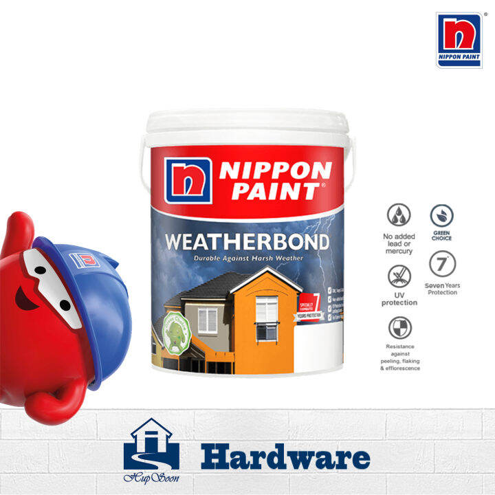 1L / 5L / 18L Nippon Paint Weatherbond Exterior Wall Paint | Lazada