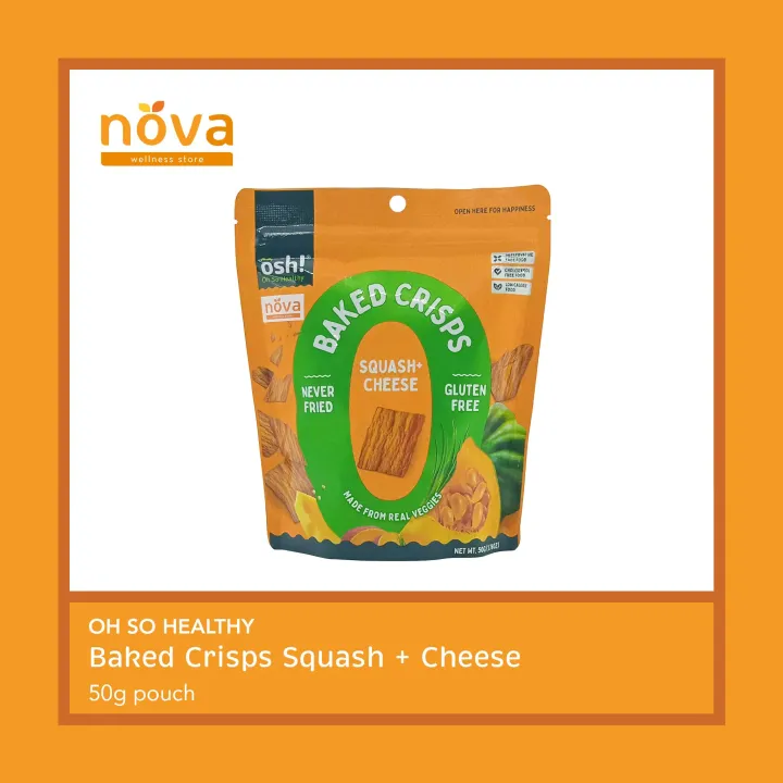 Oh So Healthy Baked Crisps Squash + Cheese 50g (pouch) | Lazada PH