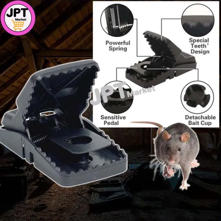 JPT Market ️ที่ดักหนู กับดักหนูแบบสปริง ไม่ต้องใช้สารเคมีและไม่ต้องสัมผัสโดนตัวหนู | Lazada.co.th