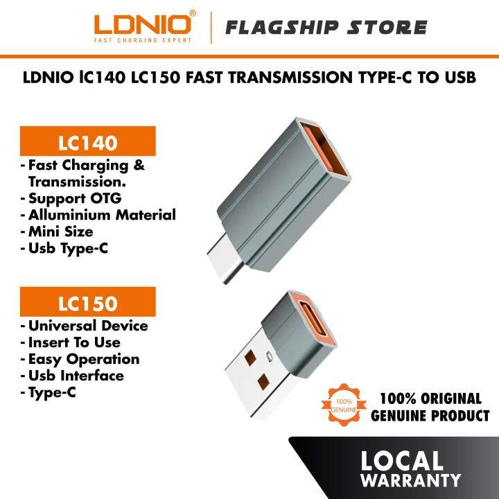 LDNIO LC140 / LC150 Fast Transmission Type-C to USB Adapter Converter ...