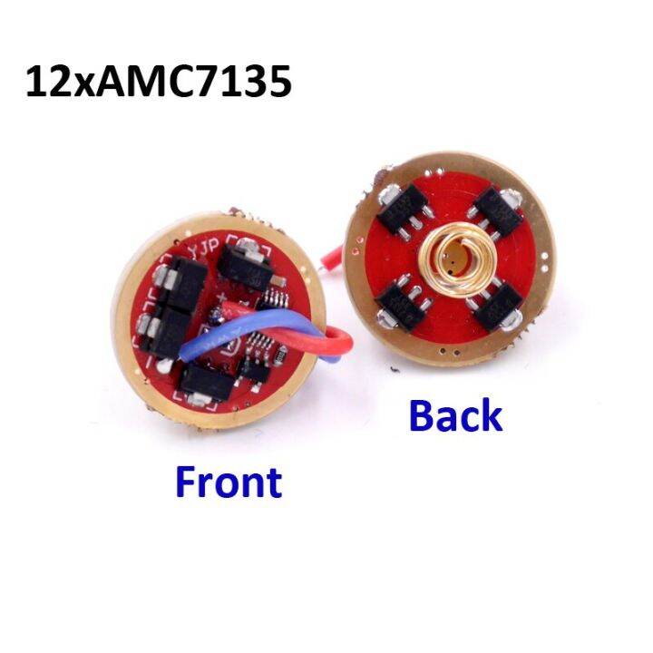 20มม. AMC7135 * 10 2-กลุ่ม3/5โหมดแผงวงจรโปรแกรมควบคุมไฟฉายสำหรับ XML2 ...