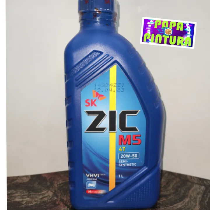 ZIC M5 4T 20W-50 SEMI-SYNTHETIC ( MOTORCYCLE ) 1 LITER | Lazada PH