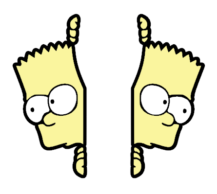 BART SIMPSON SIDE FACE STICKER DECALS (3.636 inch height by 1.641 inch ...
