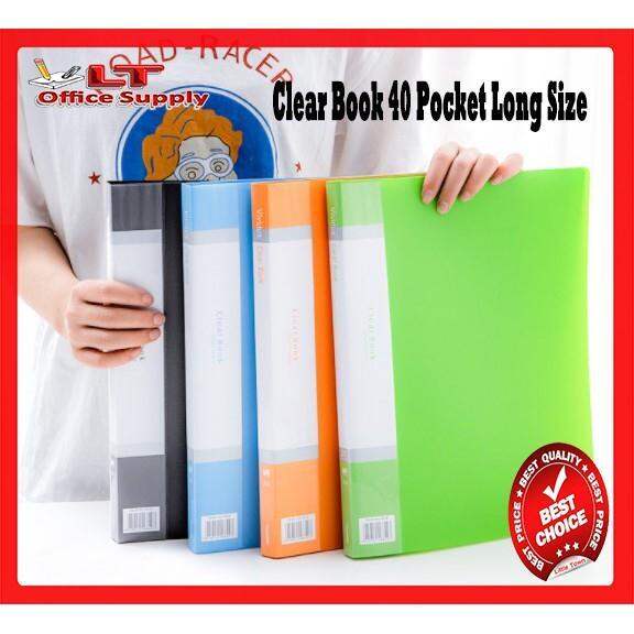 40 Pockets to 80 Pages each Clear Book Non-Refillable Presentation ...