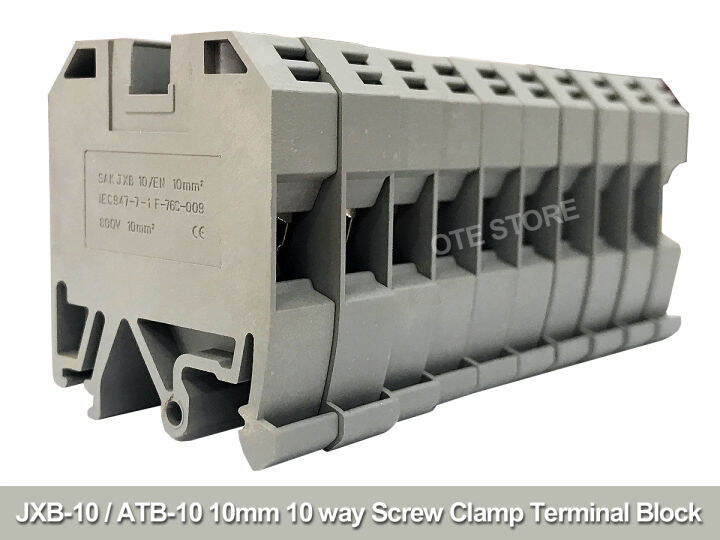JXB-10-10 / ATB-10-10 10mm 10 Way Screw Clamp Terminal Block | Lazada