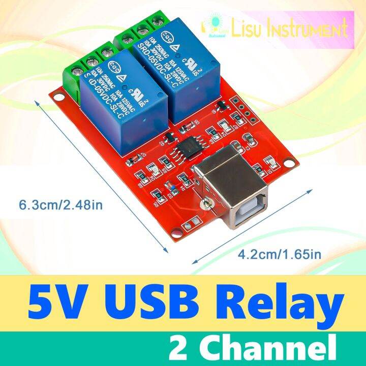 5V 2 Channel USB Relay Module Programmable Relay Switch | Lazada Indonesia