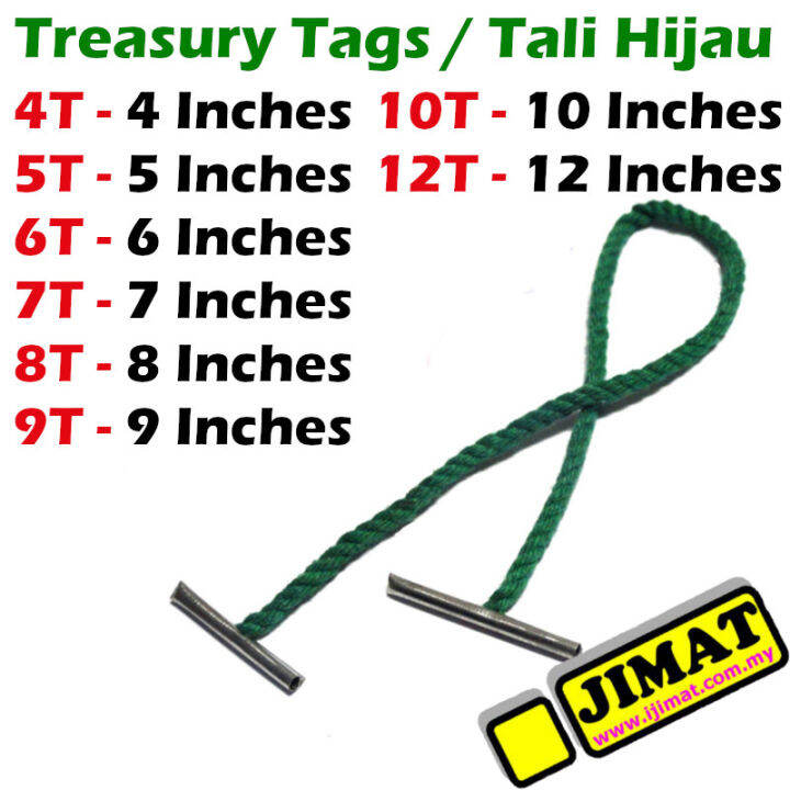 Treasury Tags / Tali Hijau (4T / 5T / 6T / 7T / 8T / 9T / 10T / 12T) 8 ...