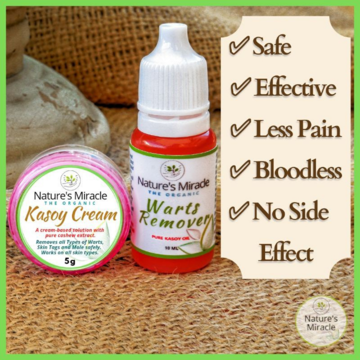 Save 15% Bundle Pure Kasoy Oil and Kasoy Cream Remove Warts Mole ...