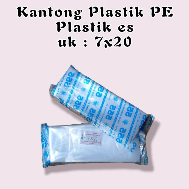 kantong plastik es ukuran 7x20 cm (PAKET 5 PACK) / kantong plastik pe ...
