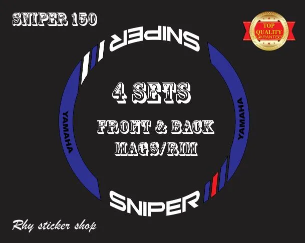 Decals, Sticker, Motorcycle Decals for Mags / Rim for Yamaha Sniper 135 ...