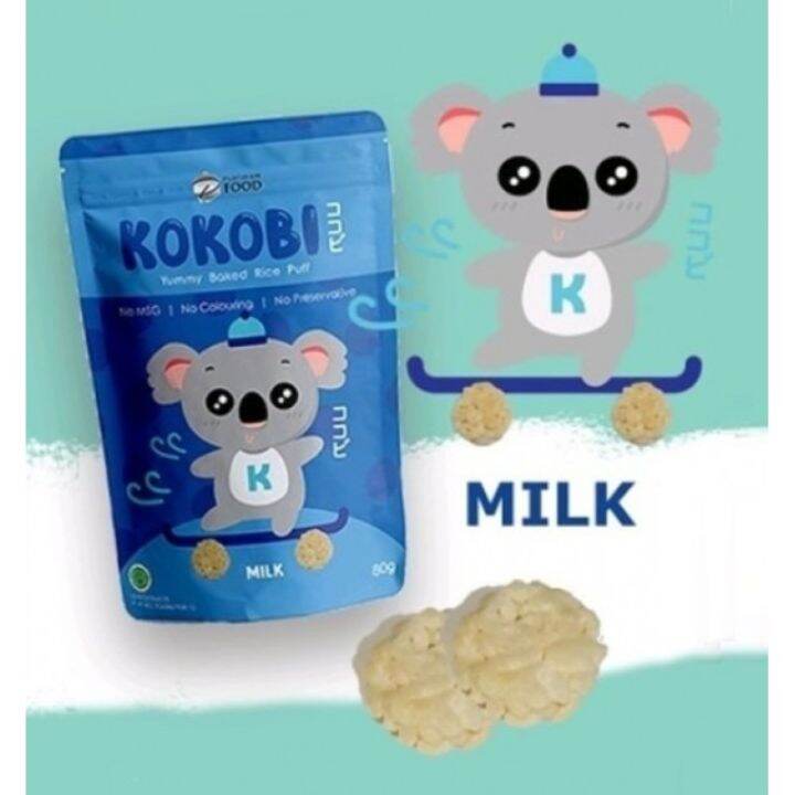 abe food kokobi yummy baked rice puff milk - cemilan bayi - snack bayi ...