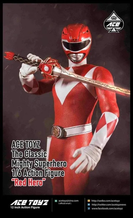 Ace Toyz - Mighty Morphin' Power Rangers - 1/6 Red Ranger | Lazada PH