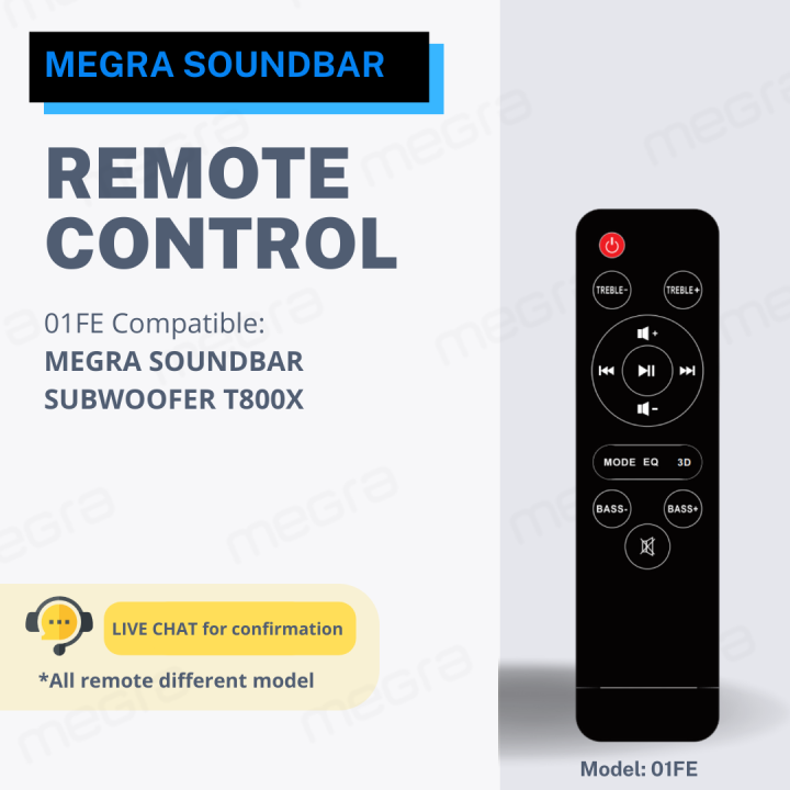 MEGRA Soundbar Subwoofer Remote Control 01FE | Lazada