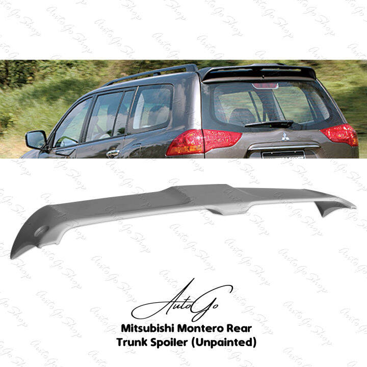 Mitsubishi Montero 2009-2015 Drill Type Rear Trunk Spoiler (Unpainted ...