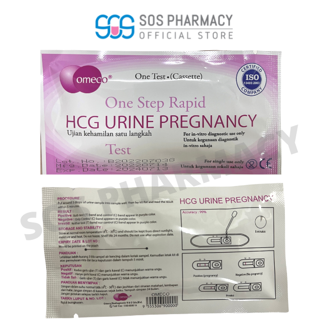 Omeco HCG Urine Pregnancy Test Cassette Instant Accurate One Step Test ...
