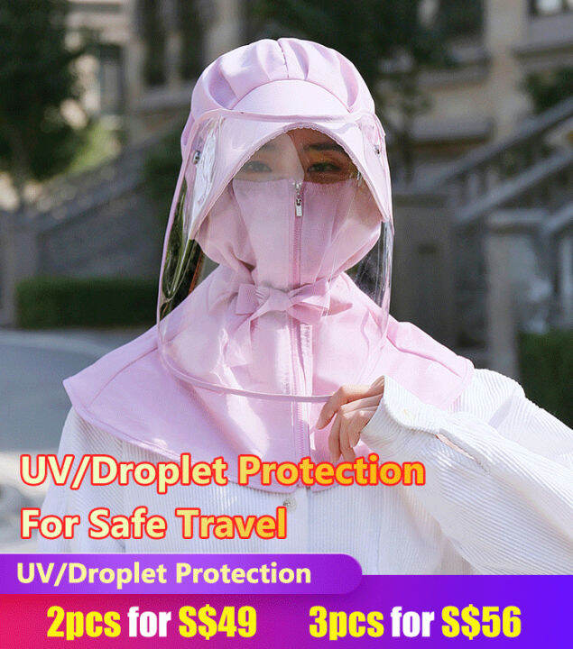 huowa Full Face UV/Droplet Protection Sun Hat | Lazada PH